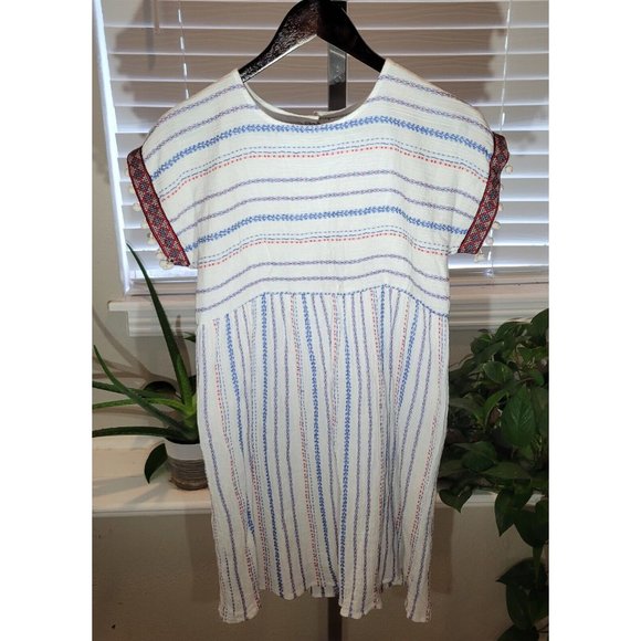 THML | Dresses | Thml Show Your Soft Side White Blue Red Striped ...